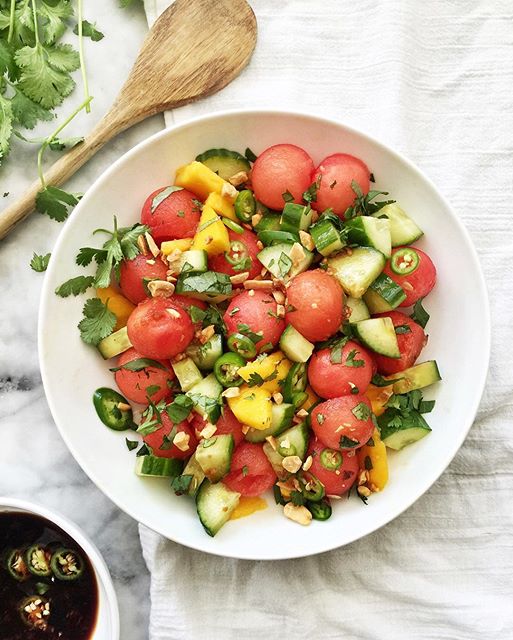 Watermelon, Mango And Cucumber Salad Recipe | The Feedfeed