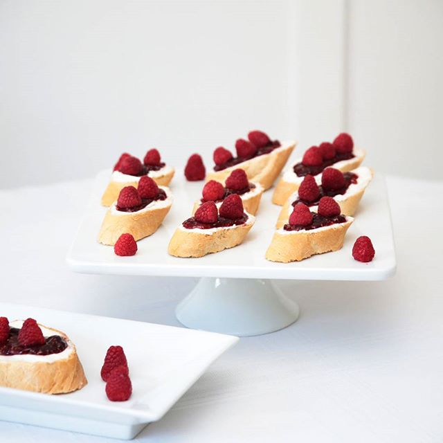 Raspberry Cream Cheese Canapes Recipe | The Feedfeed
