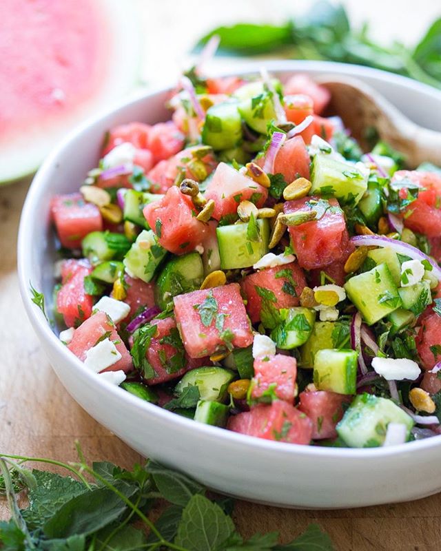 Moroccan Watermelon Salad Recipe | The Feedfeed