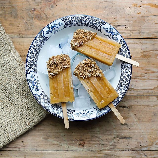Caramel Apple Popsicles With Pecan Crumble by kateveggiedesserts ...