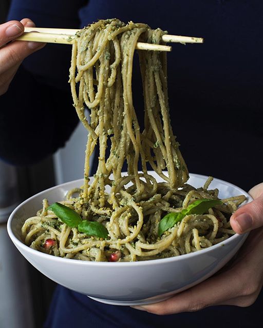 Avocado Basil Pesto Pasta Recipe | The Feedfeed