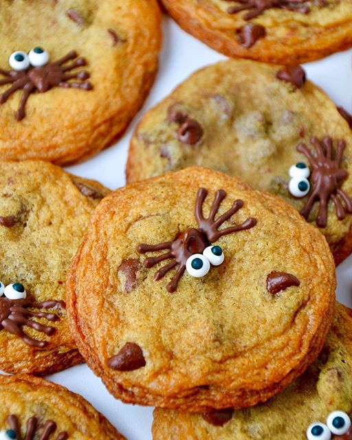 Spooky Spider Chocolate Chip Cookies Recipe | The Feedfeed