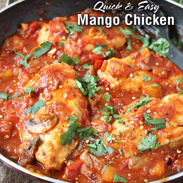 Mango Chicken With Mushroom & Chilli Recipe | The Feedfeed