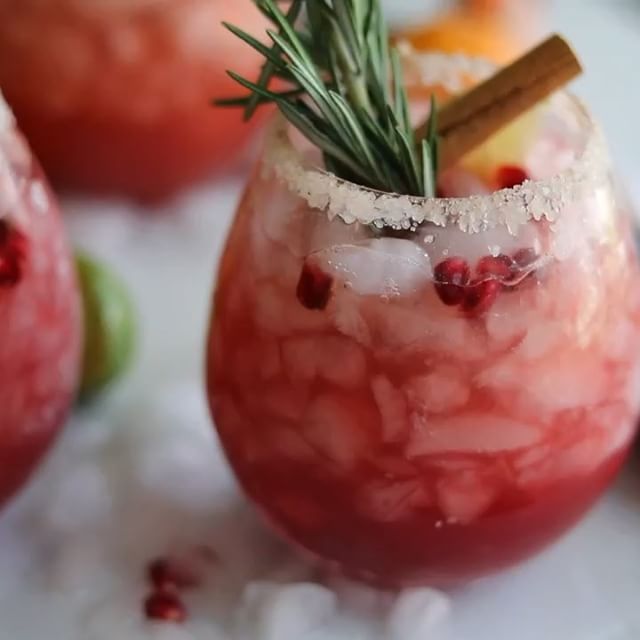 Pomegranate, Clementine And Rosemary Margaritas Recipe | The Feedfeed