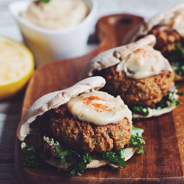 Falafel Sliders With Hemp Heart Tabbouleh And Maple Tahini Sauce Recipe ...