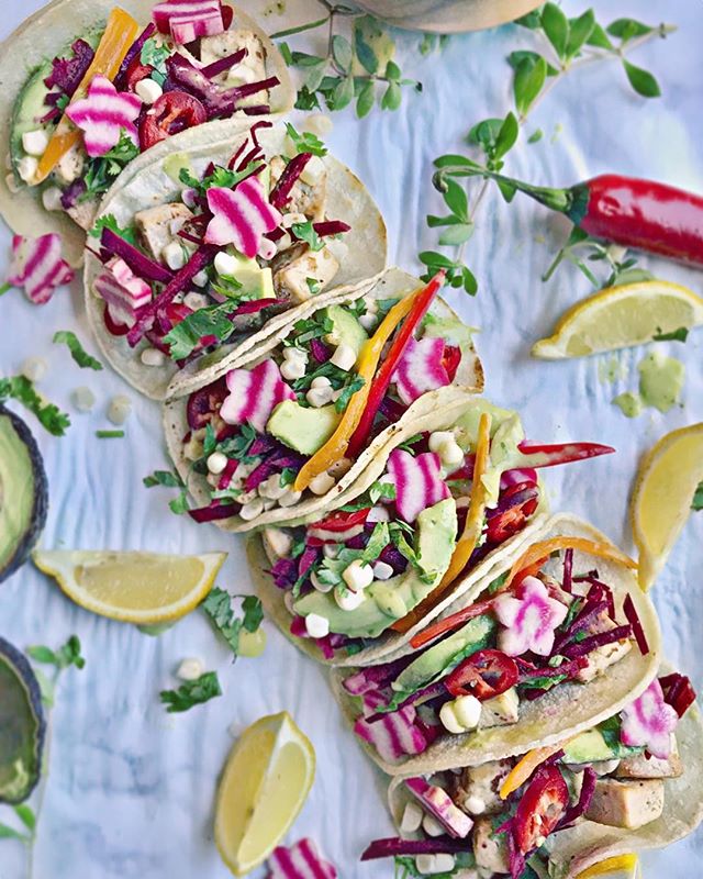 Rainbow Veggie And Tofu Tacos Recipe | The Feedfeed