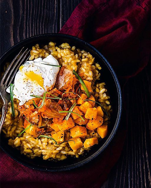 Kabocha Squash Risotto With Kimchi Recipe | The Feedfeed