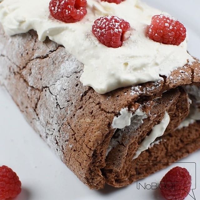 Chocolate Raspberry Roll Cake Recipe | The Feedfeed