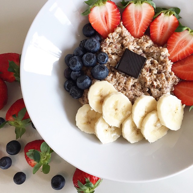 Fruit Topped Oatmeal Recipe | The Feedfeed