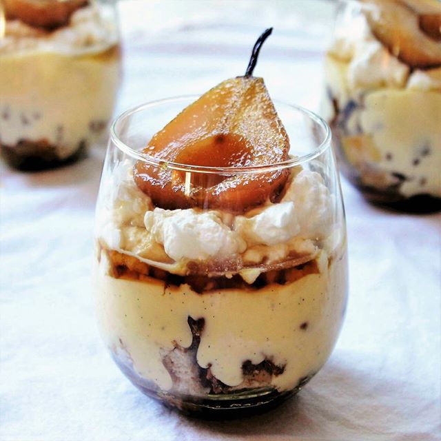 Irish Whiskey Pear Trifles Recipe | The Feedfeed