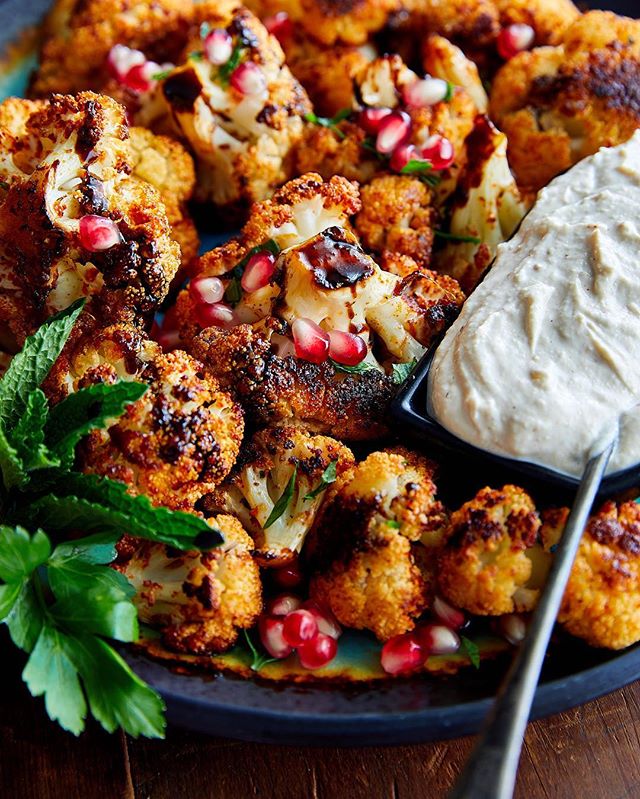 Paprika Roasted Cauliflower With Pomegranate Molasses And Tahini Sauce ... Paprika Roasted Cauliflower With Pomegranate Molasses And Tahini Sauce ...
