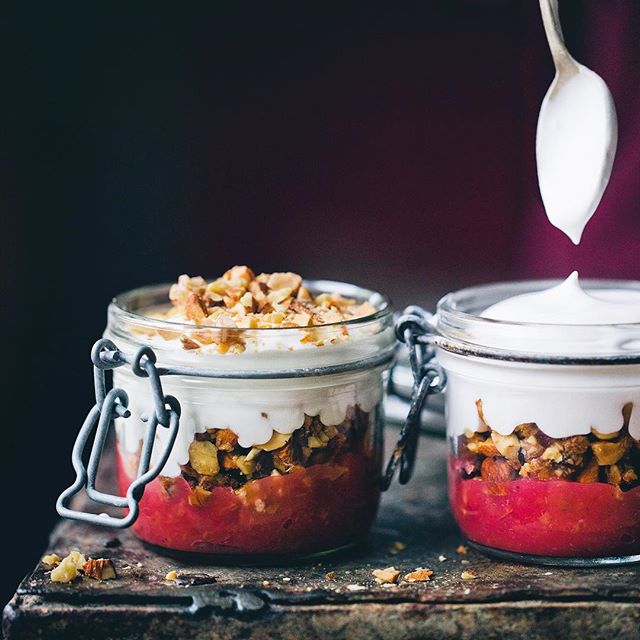 Red Apple Sauce And Nutty Date Crumble Parfaits Recipe | The Feedfeed