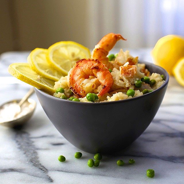 Shrimp, Lobster And Pea Risotto Recipe | The Feedfeed