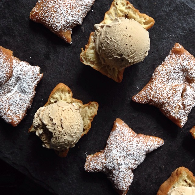 Beignet & Coffee Ice Cream Sandwiches (no-churn) Recipe | The Feedfeed