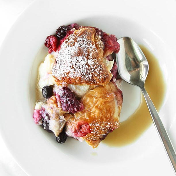 Mixed Berry Croissant Pudding With Whiskey Butter Sauce Recipe | The ...