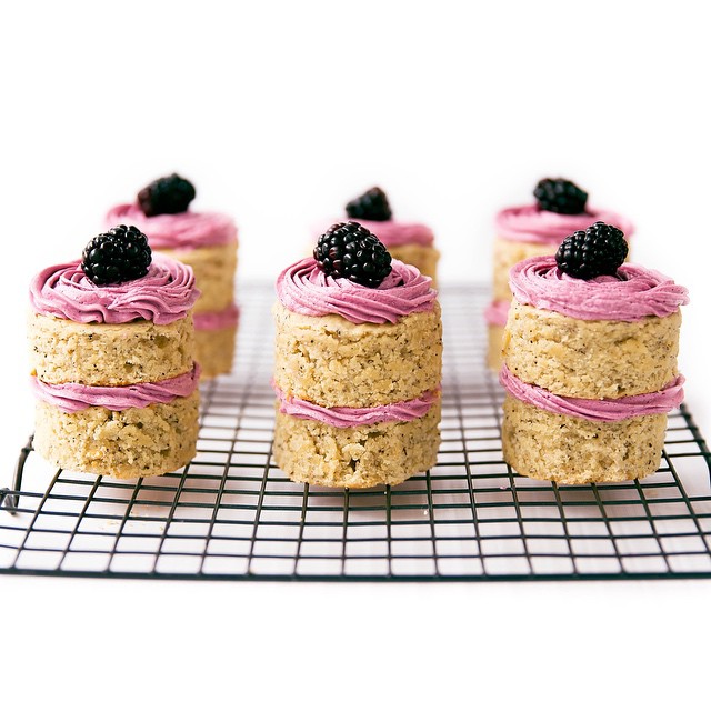 Earl Grey & Honey Petit Fours With Roasted Blackberry Frosting Recipe ...