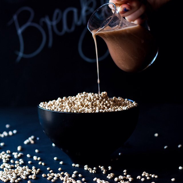 Puffed Seeds With Chocolate Milk Recipe | The Feedfeed