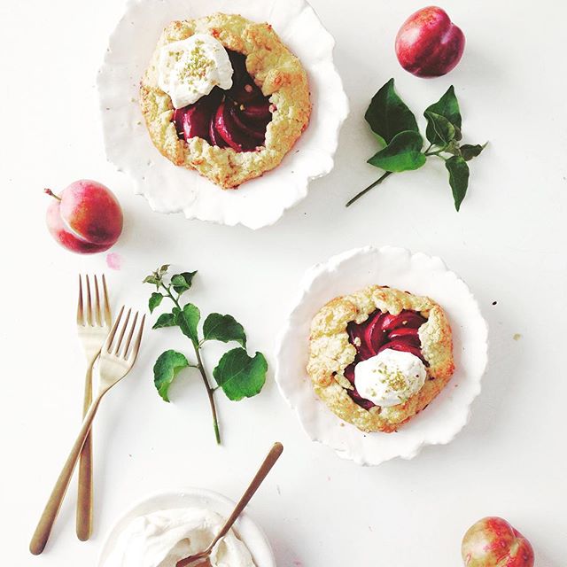 Mini Plum & Pistachio Cornmeal Crust Crostata With Lemon Verbena ...