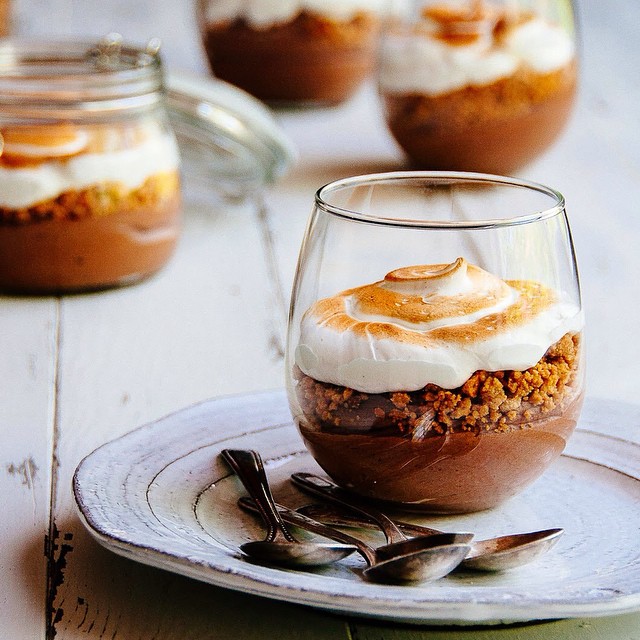 Dark Chocolate Mousse With Graham Streusel & Toasted Meringue Recipe ...