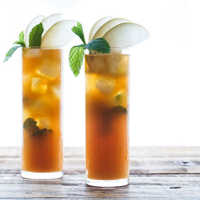Sparkling Pear And Mint Iced Tea Recipe | The Feedfeed