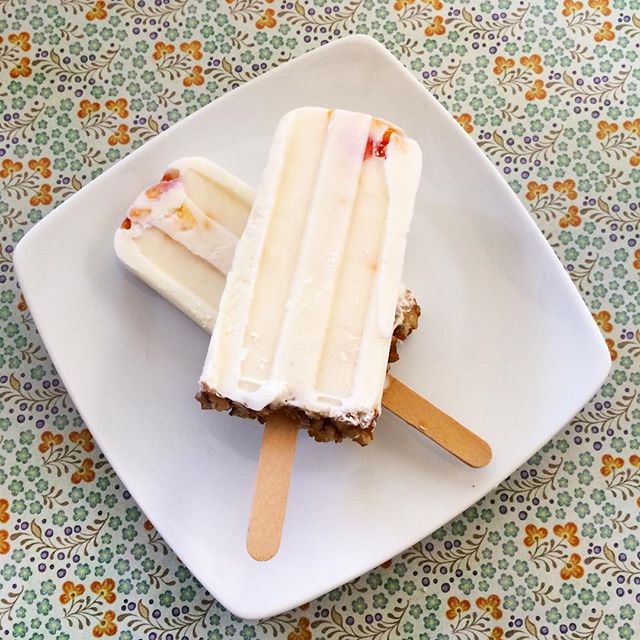Peach Yogurt Ice Pops With Honey & Vanilla Recipe | The Feedfeed