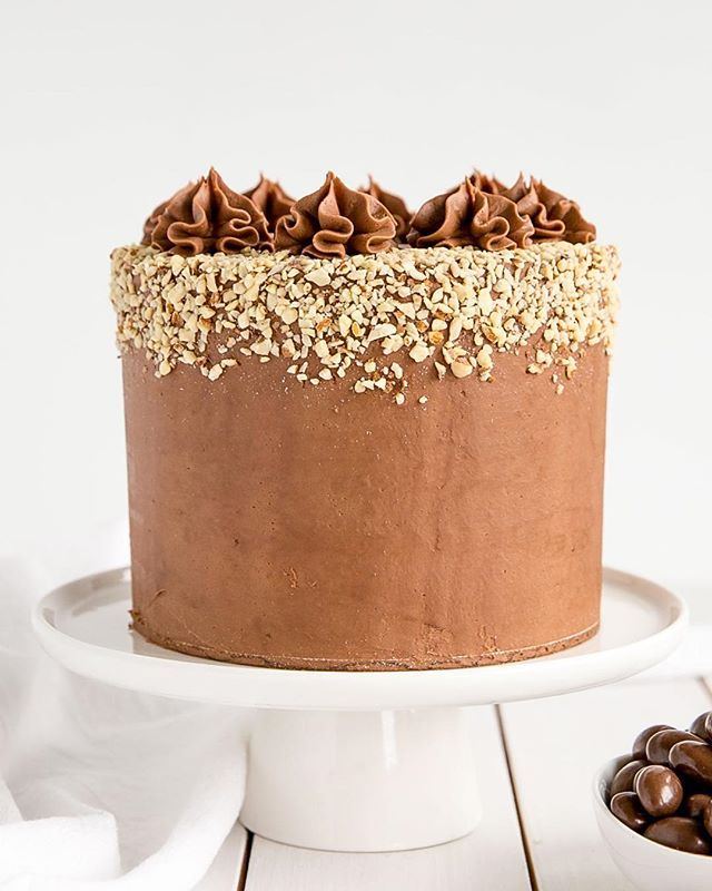 Milk Chocolate Almond Layer Cake Recipe | The Feedfeed