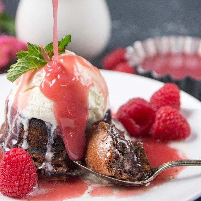 Raspberry Caramel Drizzled Brownie Sundaes Recipe | The Feedfeed