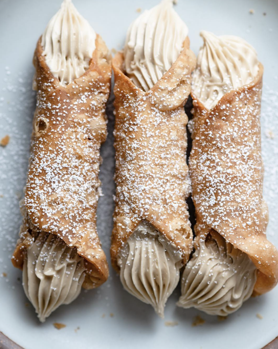 Spiced Cannolis with Sunflower Butter Mascarpone Filling Recipe | The ...