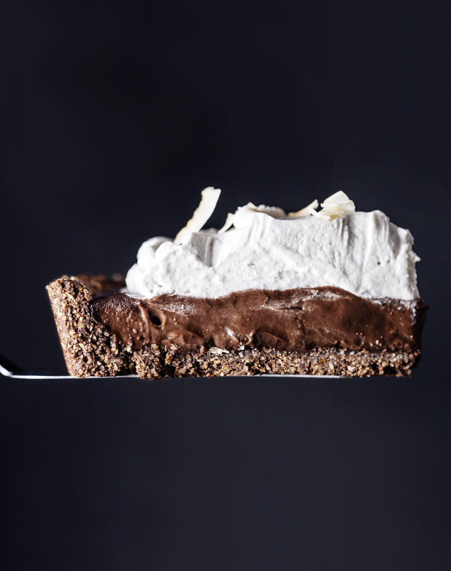 Chocolate Coconut Pie with Hazelnut Crust Recipe | The Feedfeed