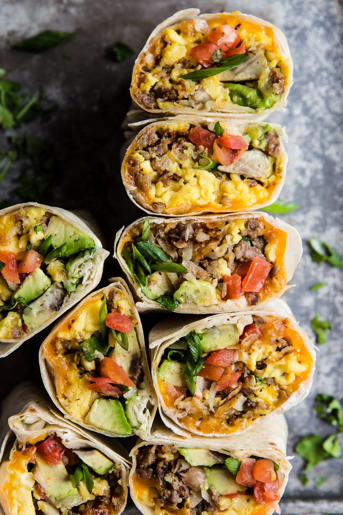 Meaty Cheesy Avocado Breakfast Burritos Recipe | The Feedfeed