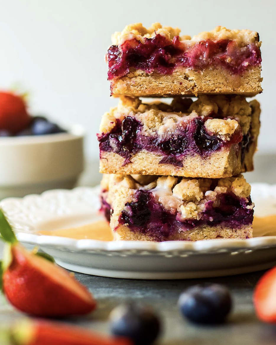 Berry Crumb Shortbread Bars Recipe | The Feedfeed