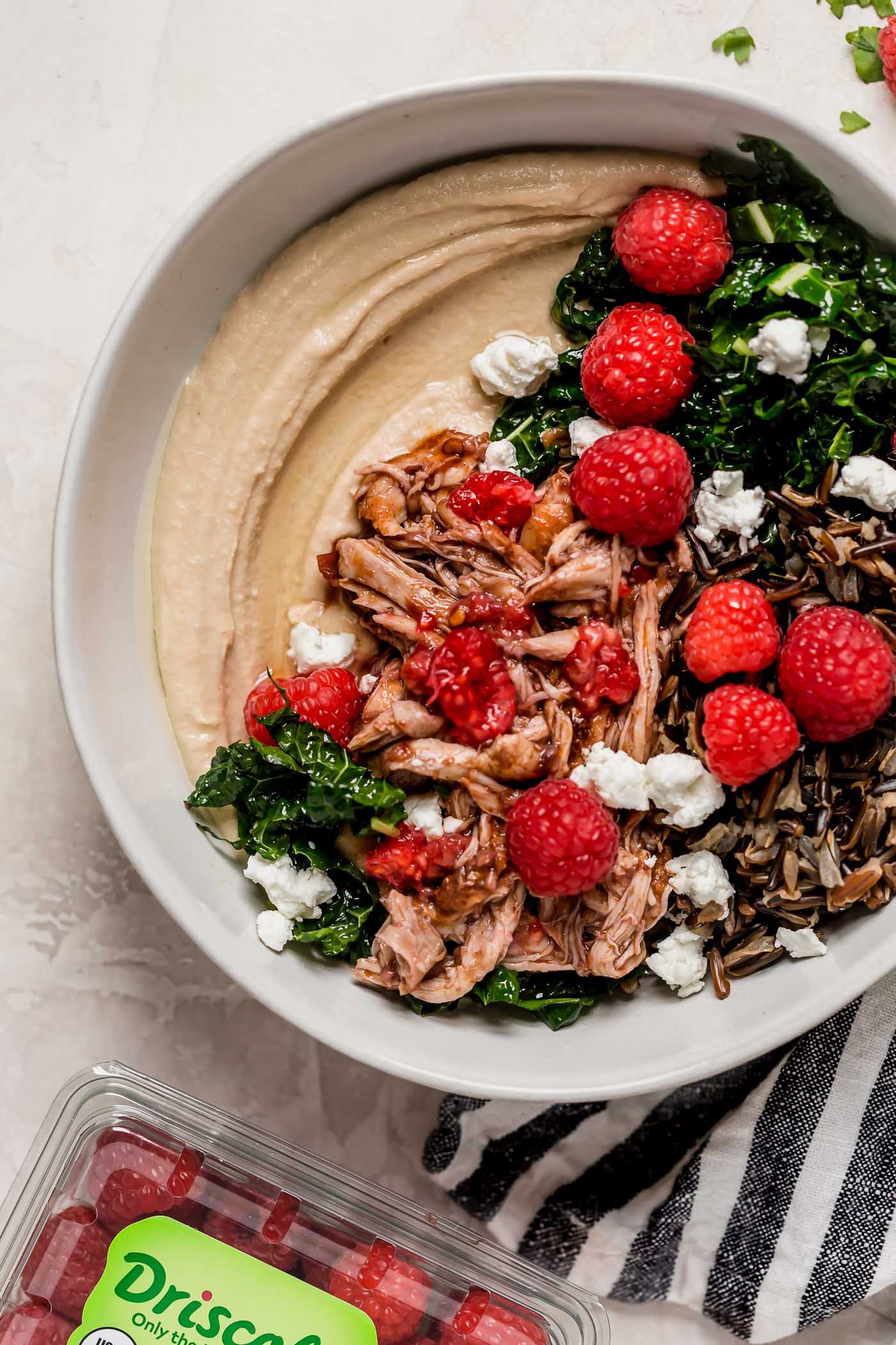 Chipotle Raspberry Chicken Hummus Bowls Recipe | The Feedfeed