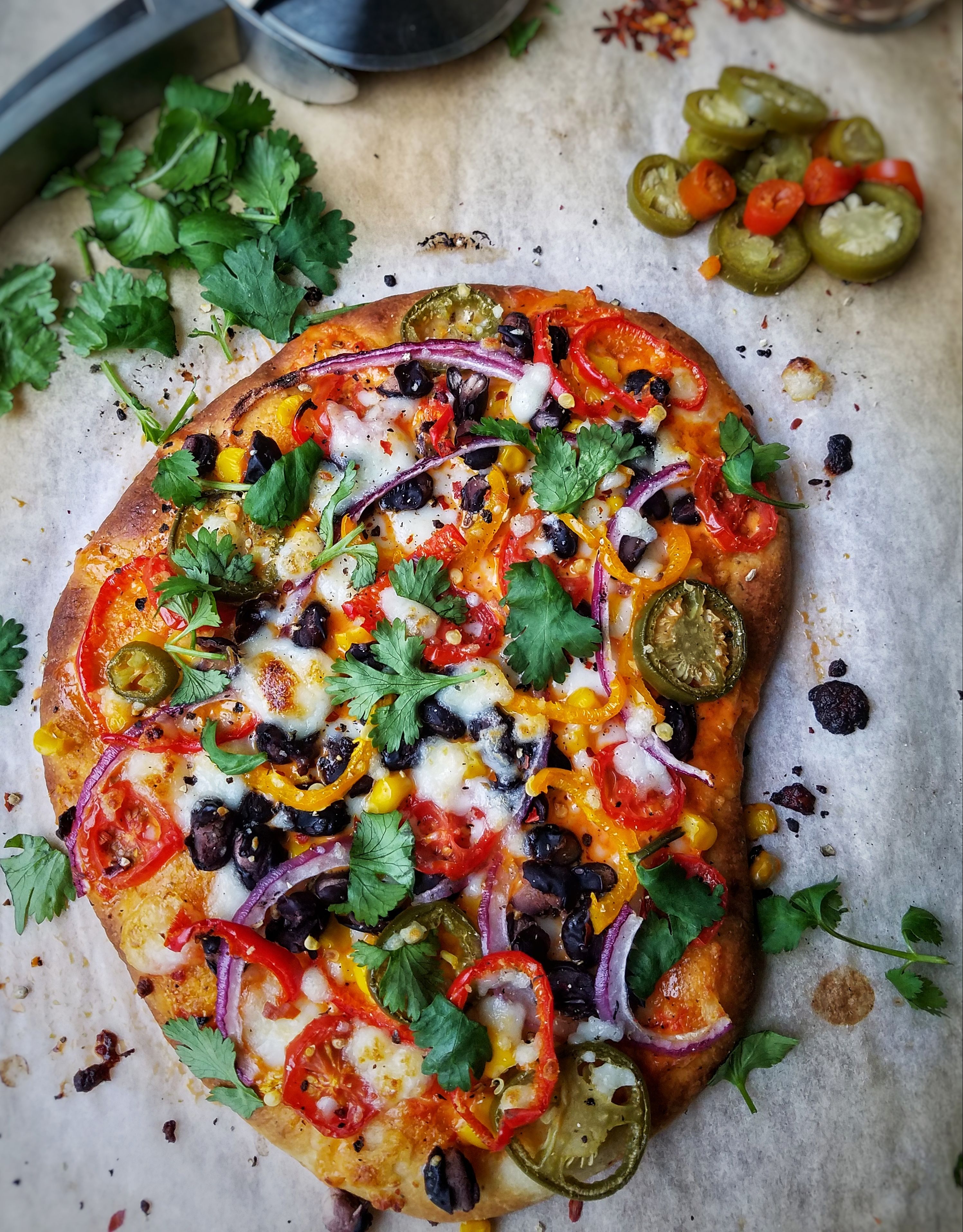 Southwest Pizza on Naan Bread Recipe | The Feedfeed
