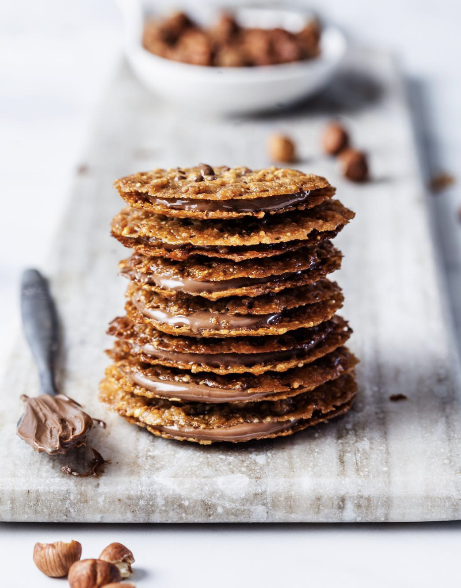 Chocolate Hazelnut Lace Sandwich Cookies Recipe | The Feedfeed