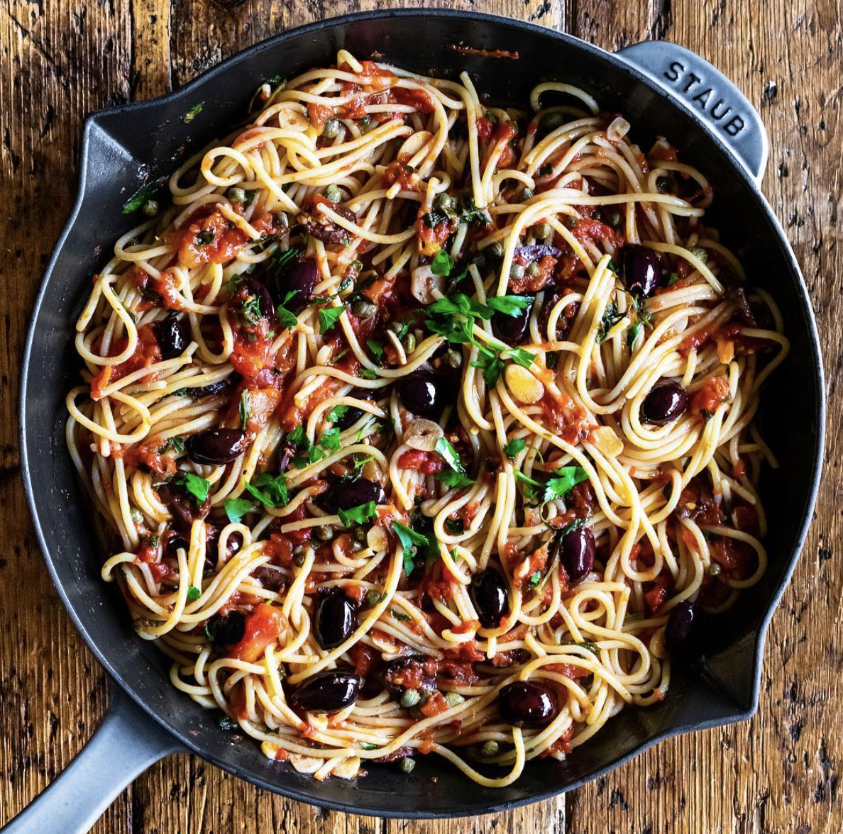 Spaghetti Puttanesca Recipe | The Feedfeed