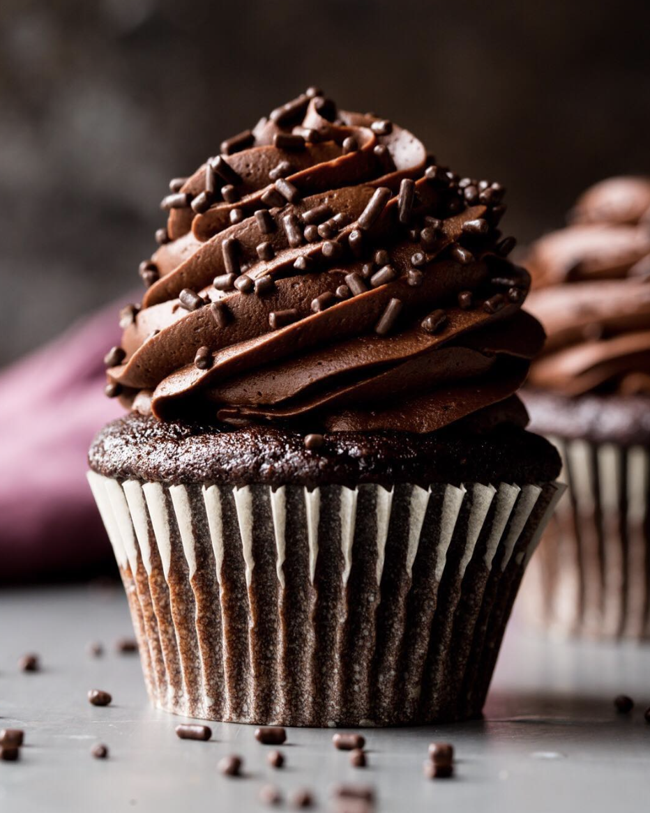 Chocolate Cupcakes with Chocolate Buttercream Recipe | The Feedfeed