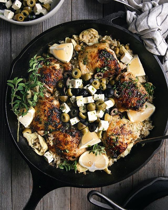 Lemon Rice Chicken with Olives Recipe | The Feedfeed