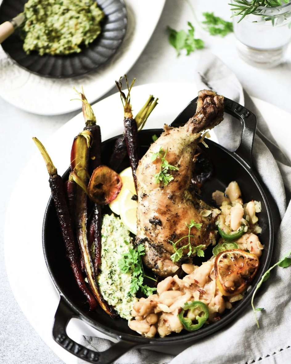 Sous Vide Chicken and Cannellini Beans Recipe | The Feedfeed