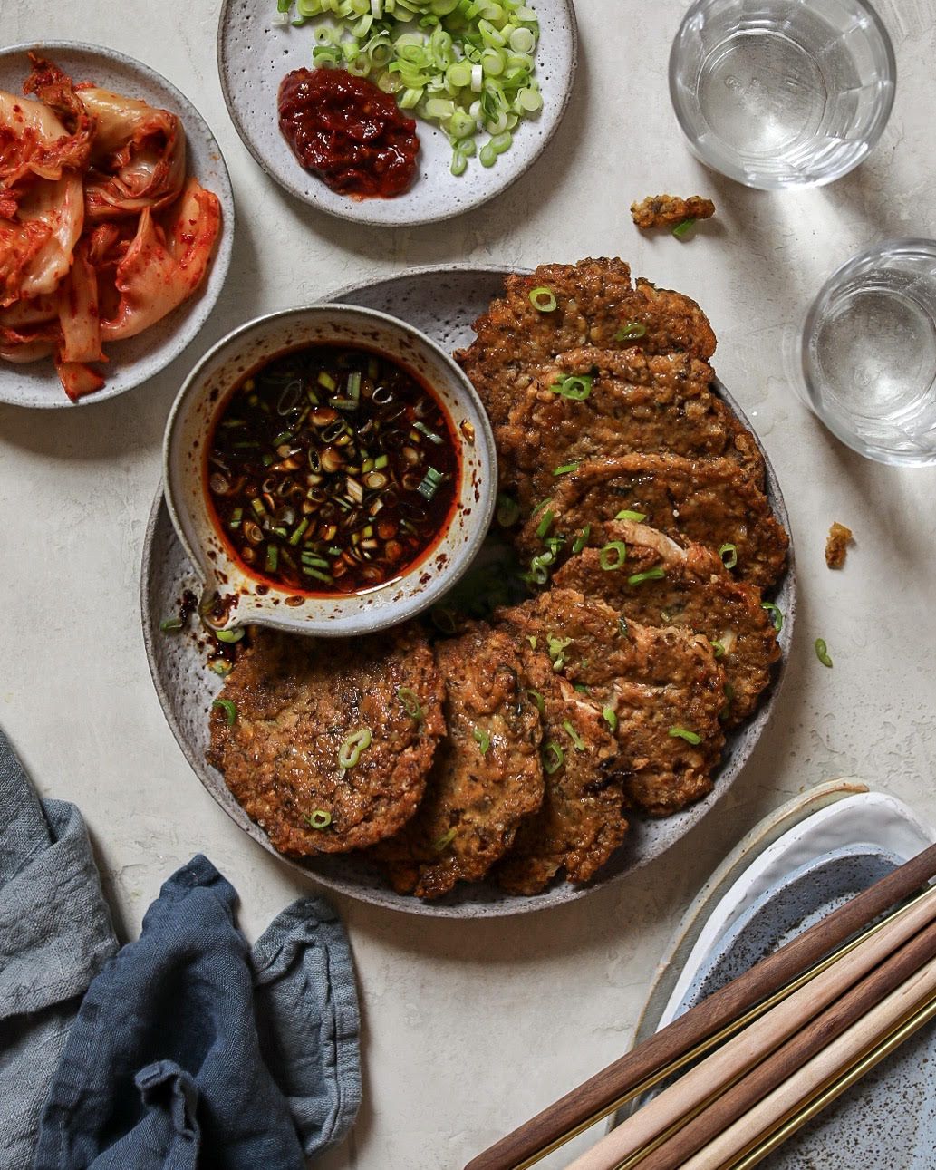 Mung Bean Pancakes with Kimchi Recipe | The Feedfeed