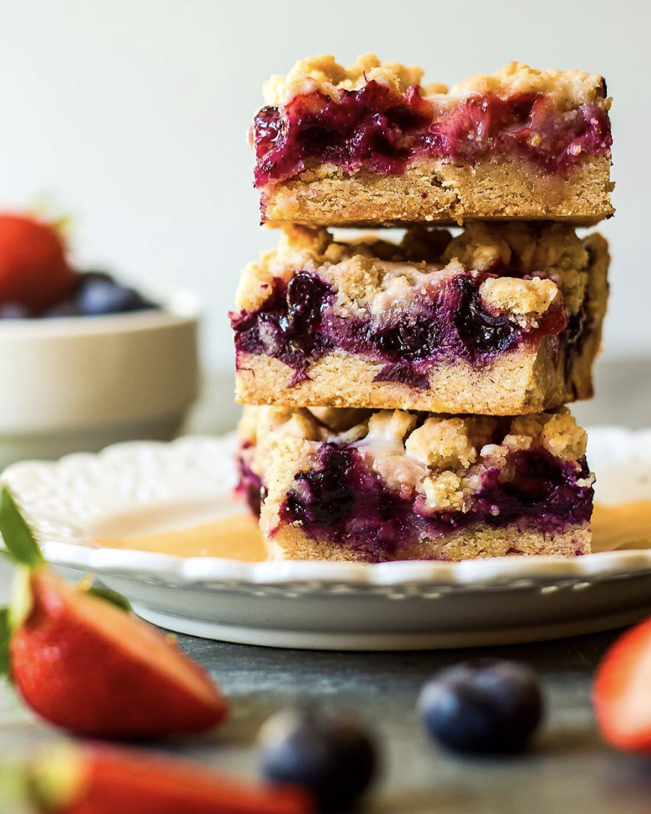 Berry Crumble Bars Recipe | The Feedfeed