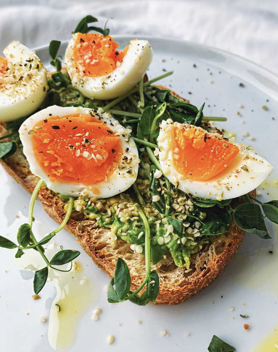 Avocado Pea Shoot Toast with Eggs Recipe | The Feedfeed