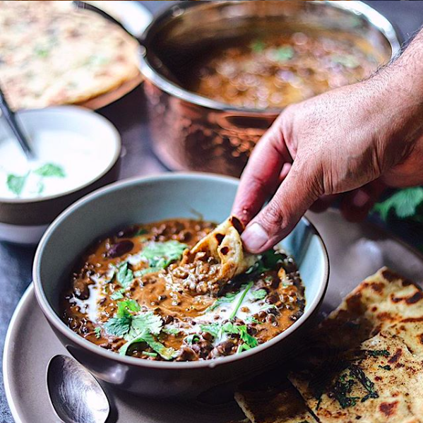 Butter Garlic Naan and Daal Makani Recipe | The Feedfeed