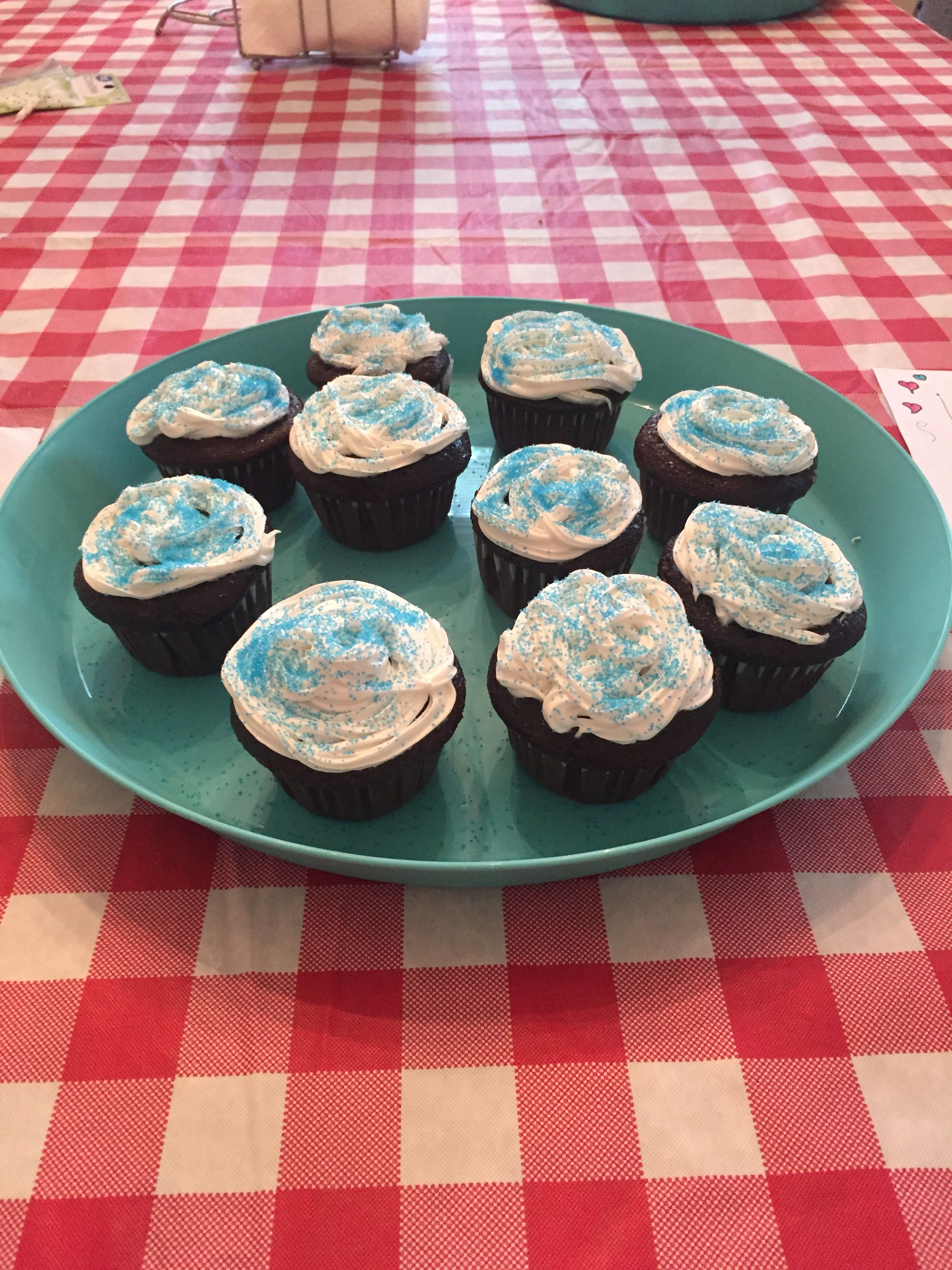 Blue sugar cupcakes Recipe | The Feedfeed