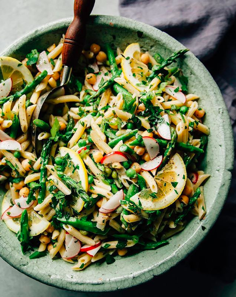 Spring Pasta Salad with Lemon Dressing Recipe | The Feedfeed
