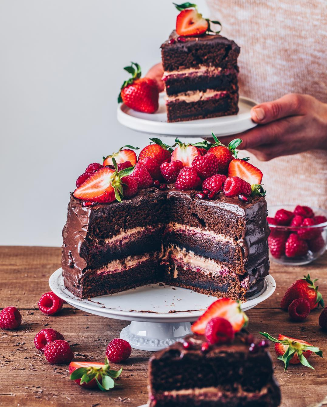 Raspberry Chocolate Layer Cake Recipe | The Feedfeed