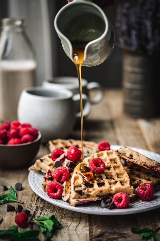 Chocolate Chip Raspberry Waffles Recipe | The Feedfeed