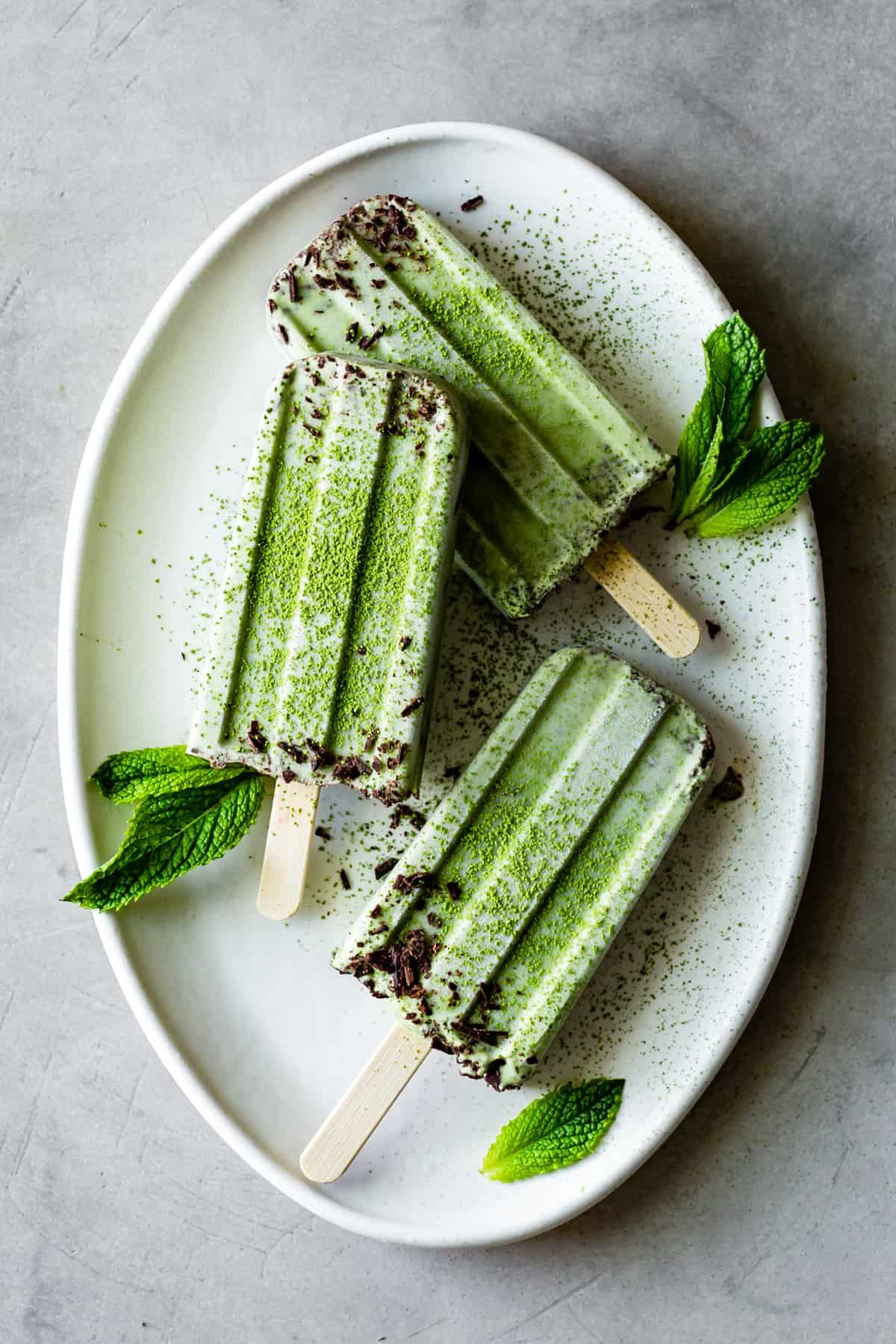 Mint Chip Matcha Popsicles Recipe | The Feedfeed