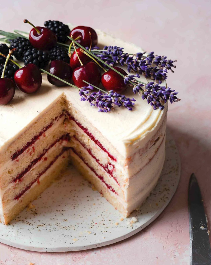 Cherry Layer Cake Recipe | The Feedfeed