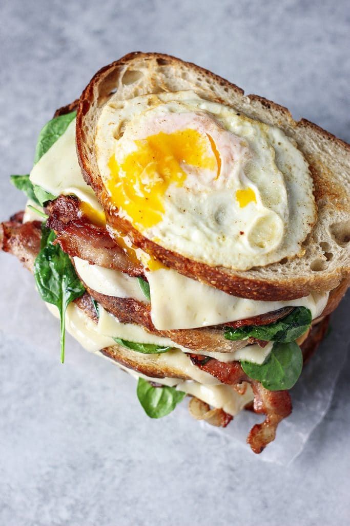 Spinach and Bacon Grilled Cheese Recipe | The Feedfeed