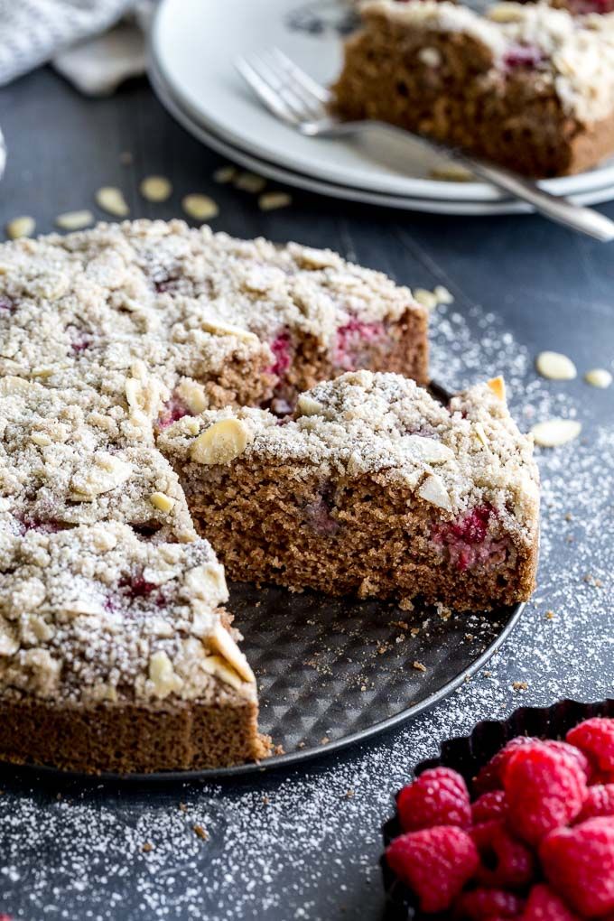 Raspberry Lemon Almond Crumb Cake Recipe | The Feedfeed